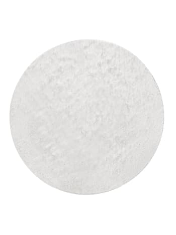 Tappeto tondo taftato pelo raso (15mm) bianco 80 D Villa rosso ...