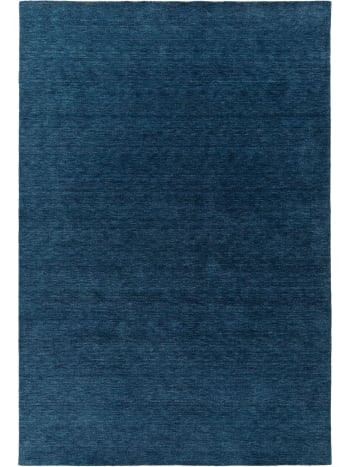 Alfombra moderna de tejido plano azul 80x150 cm Terra | Maisons du Monde