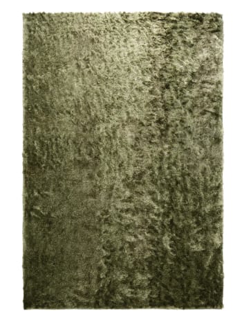 Tappeto tinta unita verde oliva 100% materiale riciclato 120x170 Yogi ...