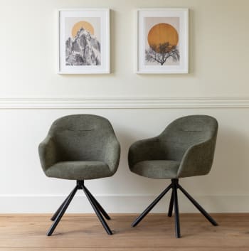 Divano 2 posti in tessuto tortora EMILY | Maisons du Monde