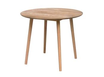 Table à manger ronde blanche 4 personnes D90 Spring | Maisons du Monde