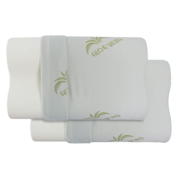 Cuscino Memory Foam Cervicale Sfoderabile Aloe Vera, 70x40 cm Cervicale memory | Maisons du Monde