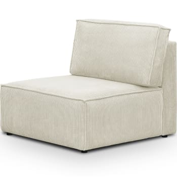 Chauffeuse pour canapé modulable velours côtelé vert Lao | Maisons du Monde