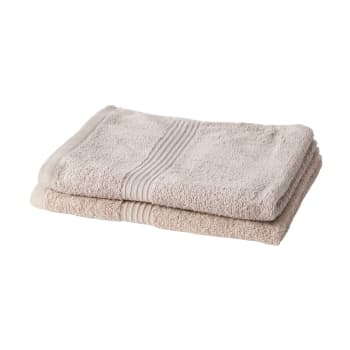 Lot de 2 serviettes de toilette 100% coton gris anthracite 50x90 ...