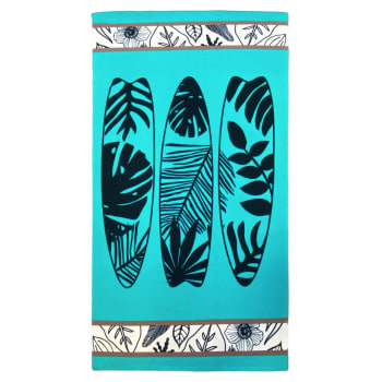 Toalla de playa de rizo jacquard "oakland" 100x175 azul | Maisons du Monde