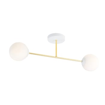 Sospensione in metallo Bianco, L: 75 x H : 26cm Magnum | Maisons du Monde