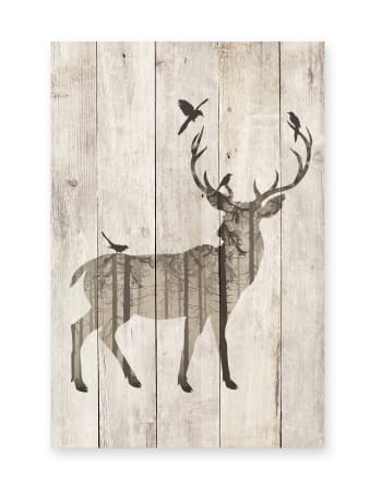 Pannello decorativo in legno 60x40 Mani d'amore Tabla | Maisons du Monde