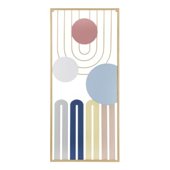 Panel decorativo 3d abstracto de metal multicolor 37x2x84 cm Colorful ...