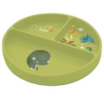 Assiette en silicone paresseux en silicone beige 18x3,4 cm Animaux ...