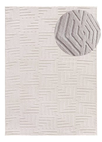 Tappeto camera da letto con texture neutre in tonalità crema 60x110 cm ...