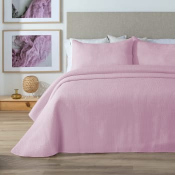 Colcha 100% algodón rosa 180x260 cm (cama 80/90) Little star | Maisons ...