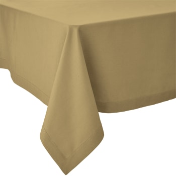 Nappe anti-taches vichy jaune et blanc 155x155 cm | Maisons du Monde