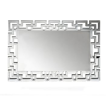 Specchio rettangolare in legno con rilievo grigio 60x120x5h | Maisons ...