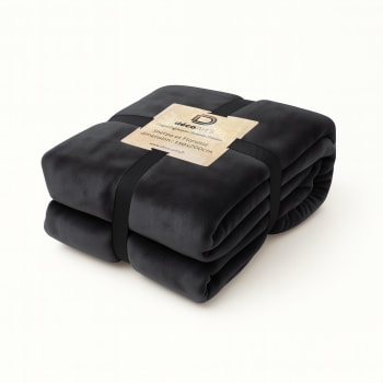 Plaid en sherpa flanelle 480 gsm 150X200 beige | Maisons du Monde