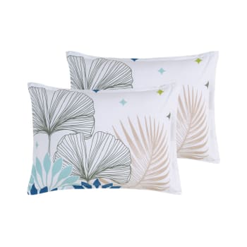 Taie d'oreiller gaze de coton à fleurs 60x60 cm | Maisons du Monde