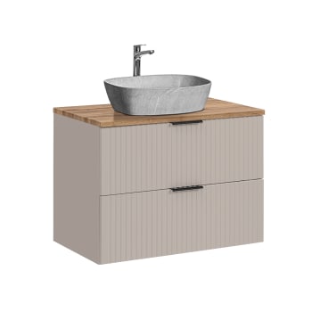 Waschtisch mit 2 Schubladen, Weiß, 80cm Livia | Maisons du Monde