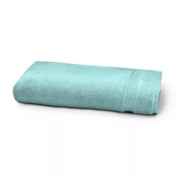 Drap de douche pur coton bleu 70x140 cm | Maisons du Monde