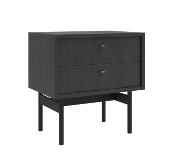 Table de chevet avec tiroir et cadre grège 50x34 cm Evo | Maisons du Monde