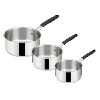 Set de 3 casseroles inox 16/18/20cm | Maisons du Monde