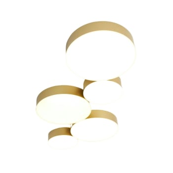 Plafonnier en métal et pvc doré / laiton 47 cm Skavi | Maisons du Monde