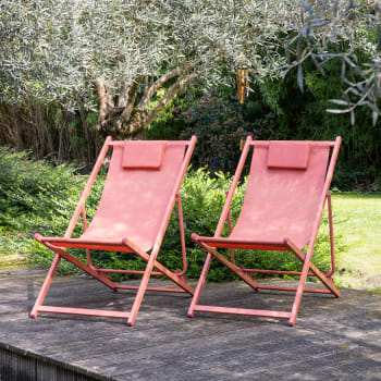 Chilienne en acier et toile plastifiée terracotta Split | Maisons du Monde