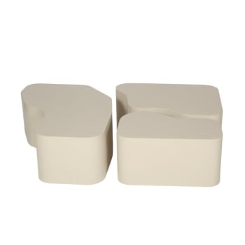 Table basse ovale effet marbre 190x60cm - Beige Narvik | Maisons du Monde