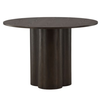 Table à manger ronde en bois de sapin marron 110x75,2cm Bloom | Maisons ...