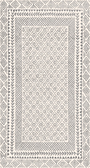 Skandinavischer Boho-Teppich Elfenbein/Schwarz 160x213 Ambre | Maisons ...