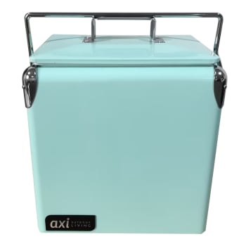Glacière à roulettes, couleur blanche, 76 litres Retro | Maisons du Monde