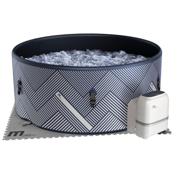 Spa gonflable rond Ø 204cm 6 places gris | Maisons du Monde