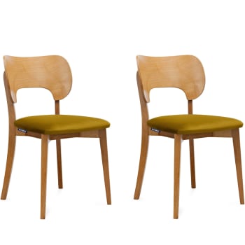 Esszimmerstühle im 2er Set aus Polyester, grau | Maisons du Monde