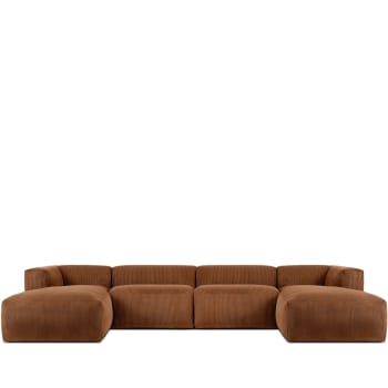 7/8 Sitzer Panorama-Ecksofa mit extrem weicher Sitzfläche, gelb Buffo ...