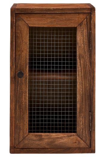 Scaffale a 2 ante in metallo nero e vetro armato CARTER | Maisons du Monde