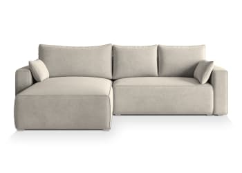 Ecksofa Mit Schlaffunktion Beige Creme