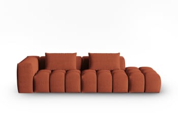 Sofá modular 5 plazas de tejido estructural coral Lorella | Maisons du ...