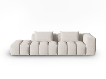 3-Sitzer modulares Sofa rechts aus strukturiertem Stoff, beige Lorella ...