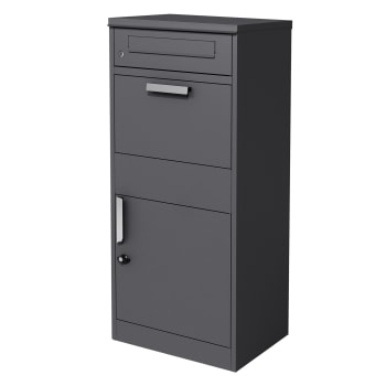 Cassetta postale da parete moderna antracite 37x11x37cm | Maisons du Monde