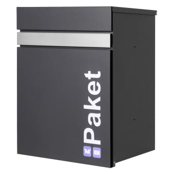 Cassetta postale da parete moderna antracite 37x11x37cm | Maisons du Monde