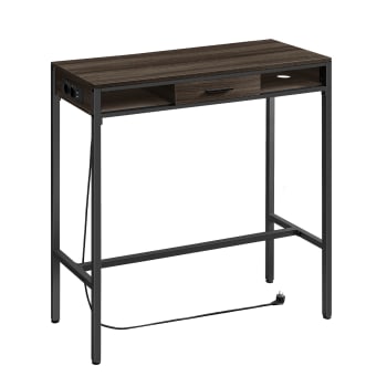 Tables à dîner avec multiprise 40 x 99,8 x 104,6 cm noir | Maisons du Monde