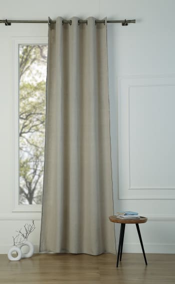 Rideau à oeillets lin lavé fusain 140x260 Paul | Maisons du Monde