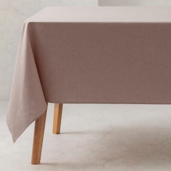 Nappe en 100% coton bio antitaches uni écru 140x100 cm Nature | Maisons ...