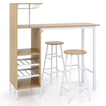 Tables à dîner avec multiprise 40 x 99,8 x 104,6 cm noir | Maisons du Monde