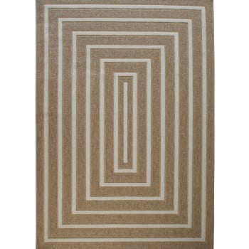 Tapis tissé en coton recyclé et jute à motif géométrique 90X150 PABLO ...