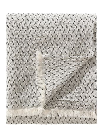 Plaid brillant en polyester recyclé gris 150x230 | Maisons du Monde