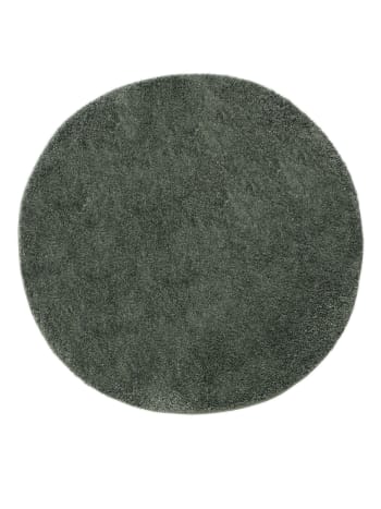 Tappeto tondo verde kaki/ oliva 100% materiale riciclato 80 D Yogi ...