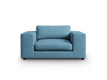 Sofá panorámico derecho 7 plazas tela beige claro Jodie | Maisons du Monde