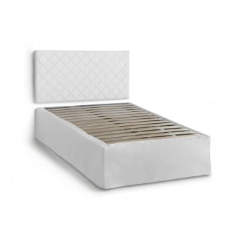 Lit gigogne en bois massif clair et blanc 90 x 190 cm Sebastian ...