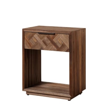Table de chevet en bois avec un tiroir vieilli 50x40cm Bali | Maisons ...