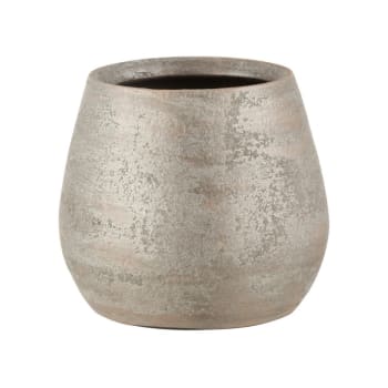 Cache-pot en grès strié H13 Opium | Maisons du Monde