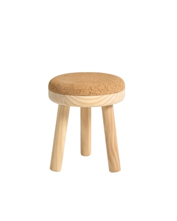 Taburete de madera de teca beige | Maisons du Monde